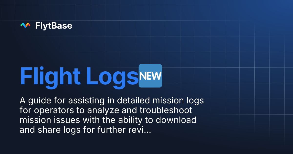 Flight Logs🆕 | FlytBase