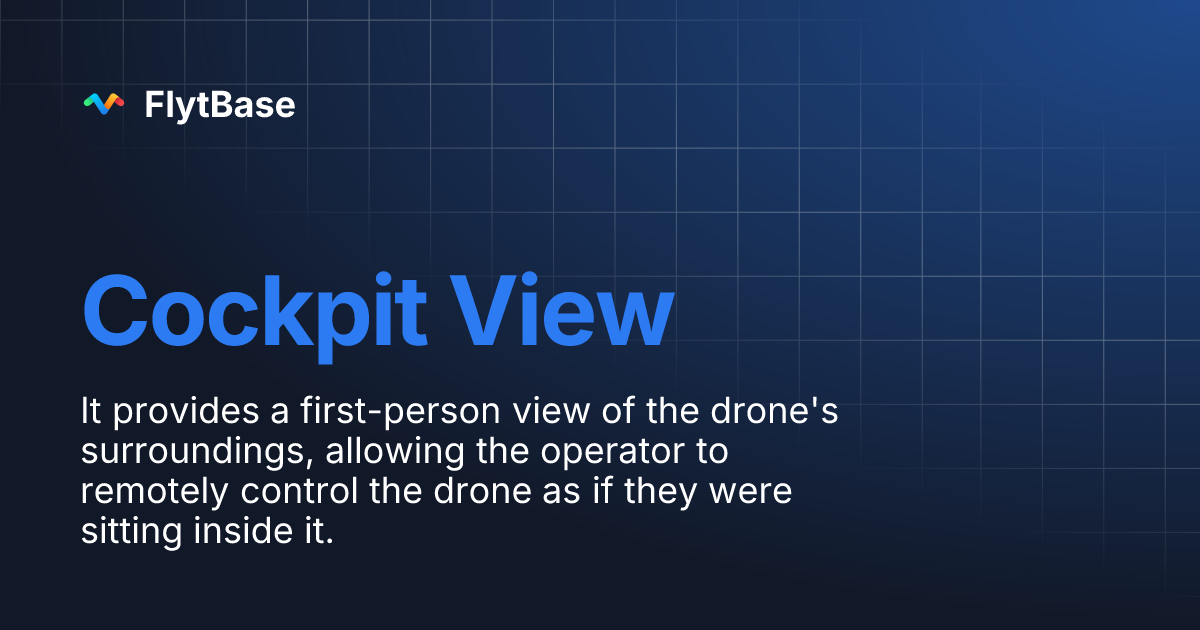 Cockpit View | FlytBase